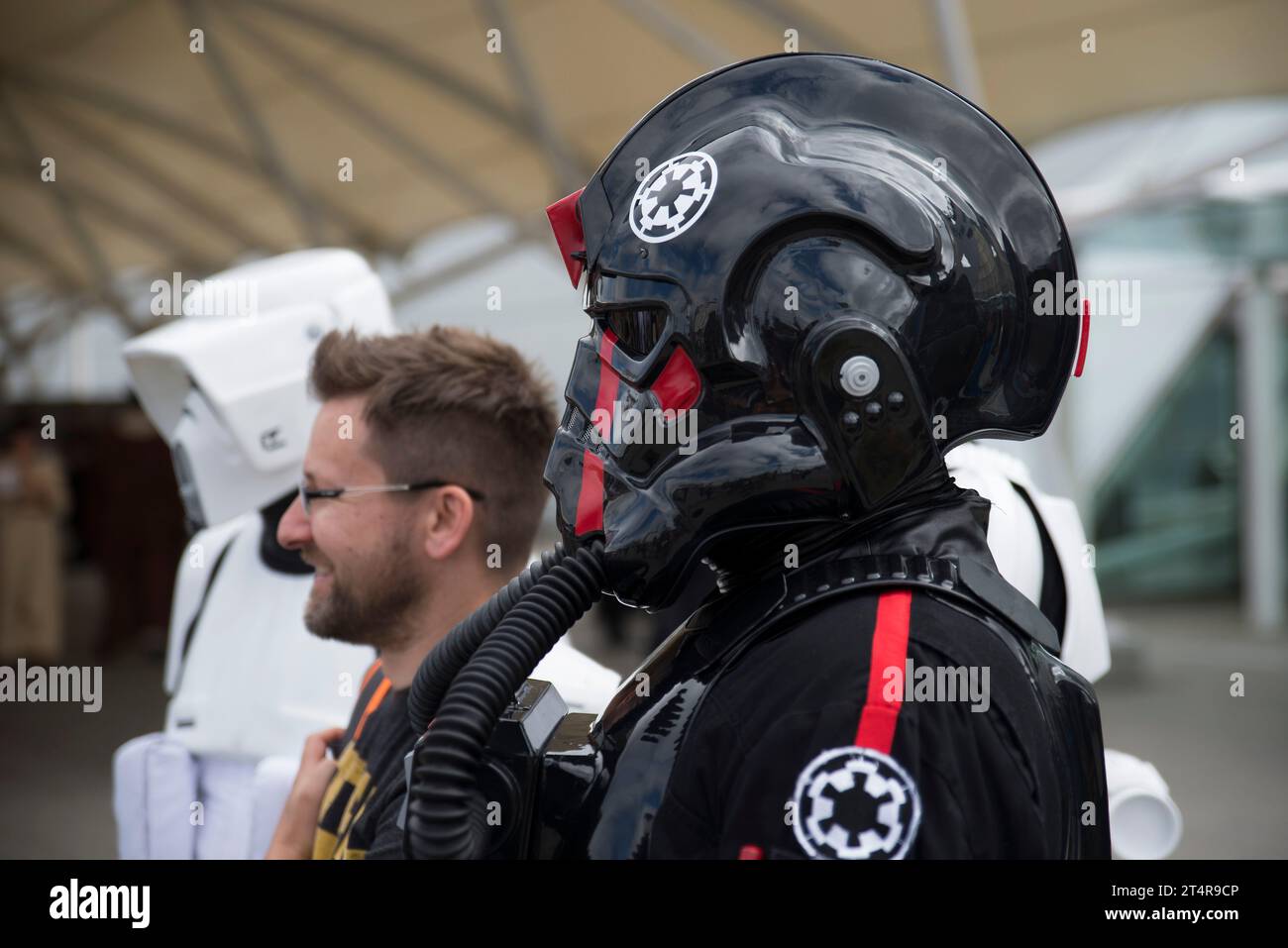 side profile of an Imperial TIE Pilot Stock Photo - Alamy