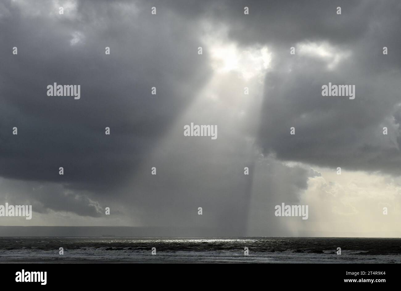 When the sun and clouds meet each other off Dunraven Bay and an amazing ...