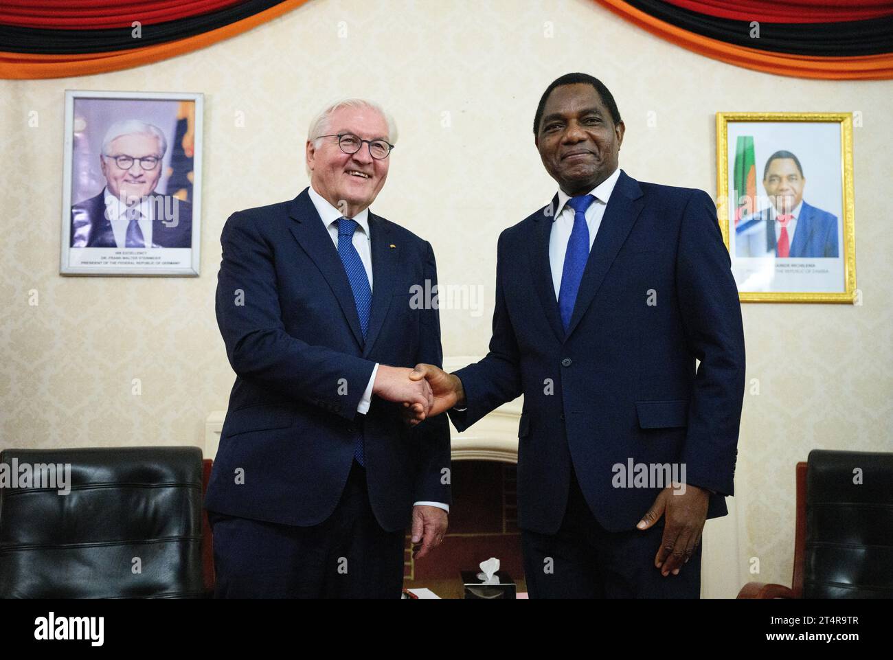 Lusaka, Zambia. 01st Nov, 2023. German President Frank-Walter ...