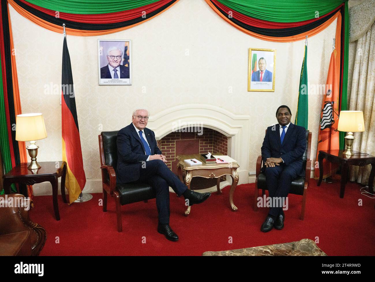 Lusaka, Zambia. 01st Nov, 2023. German President Frank-Walter ...