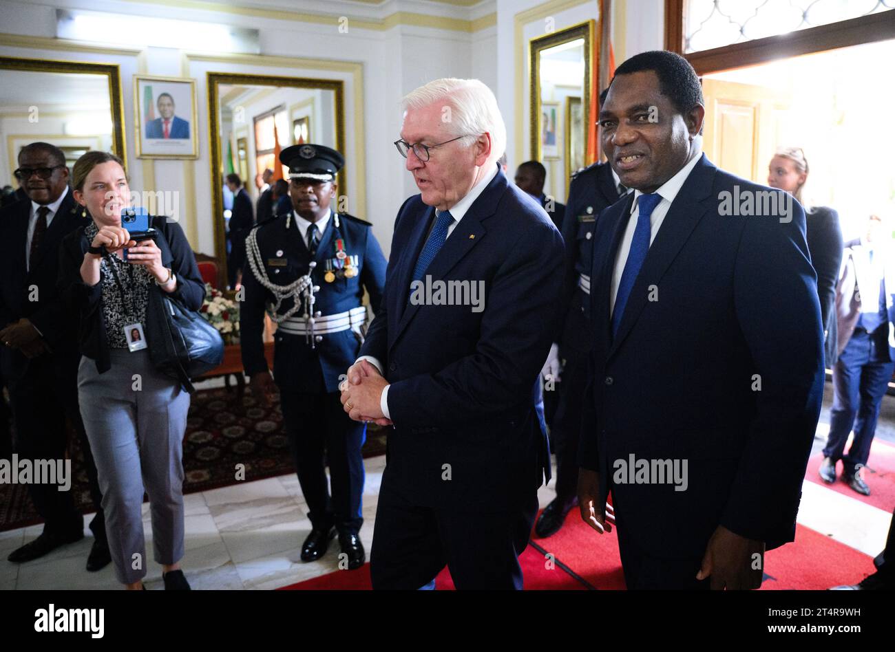 Lusaka, Zambia. 01st Nov, 2023. German President Frank-Walter ...