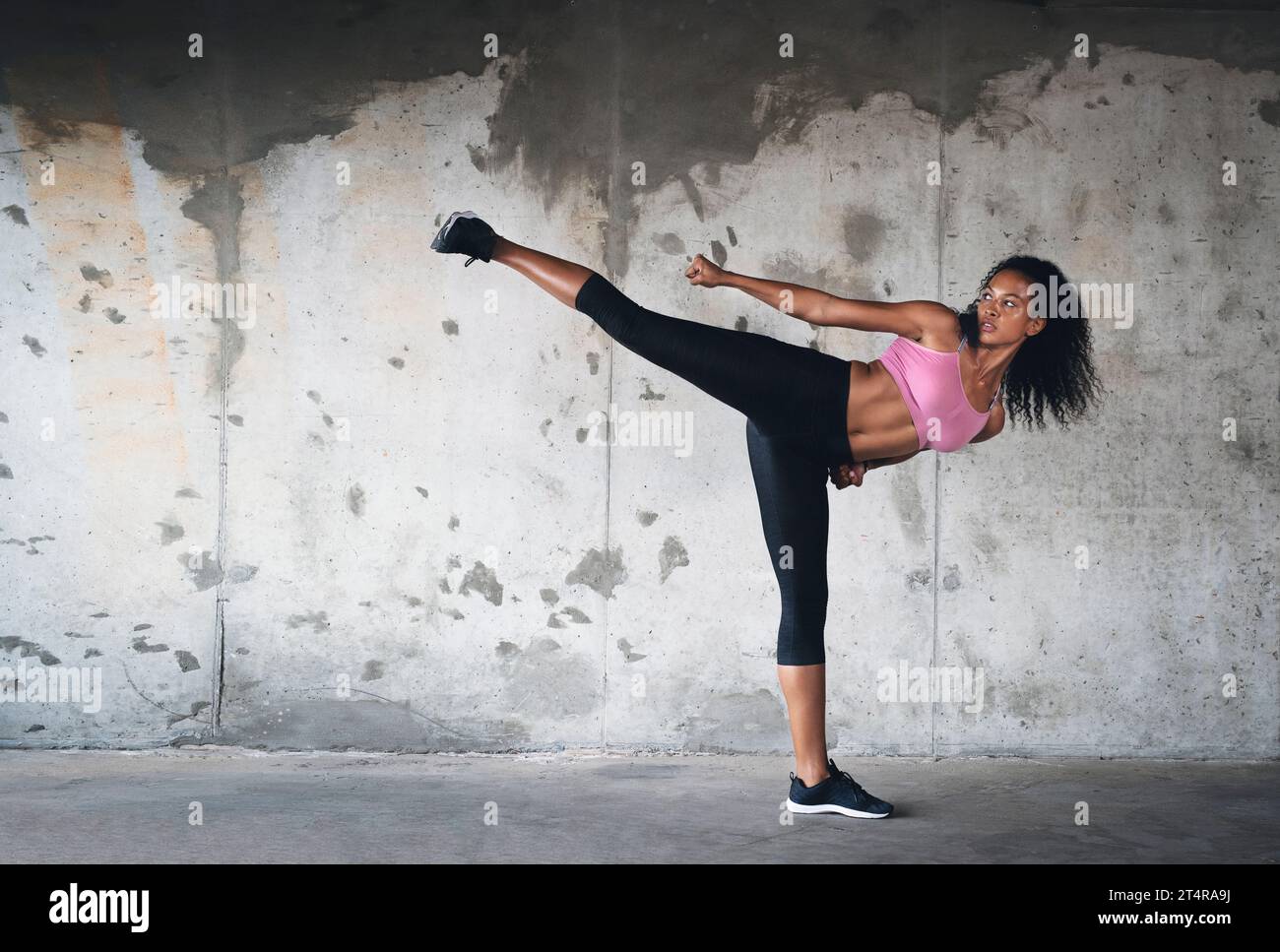 Kick out all the doubt in your mind. Full length shot of a young ...