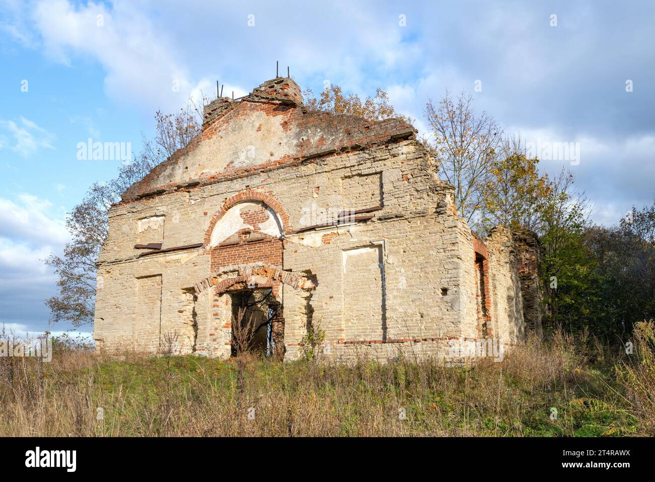 The ruins of the ancient Lutheran church of the Holy Apostles Peter and ...