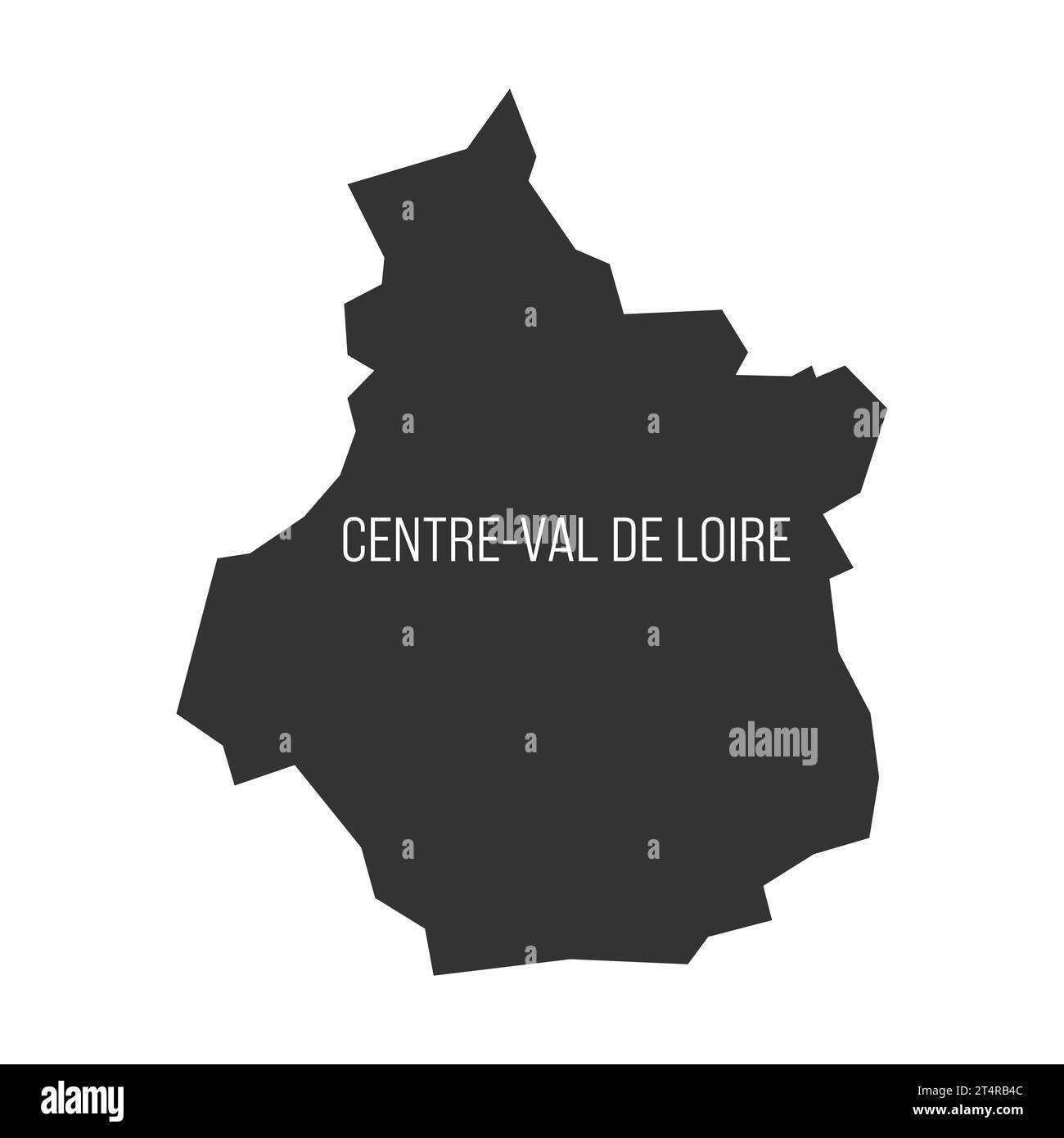 Centre-Val de Loire - map of administrative division, region, of France ...