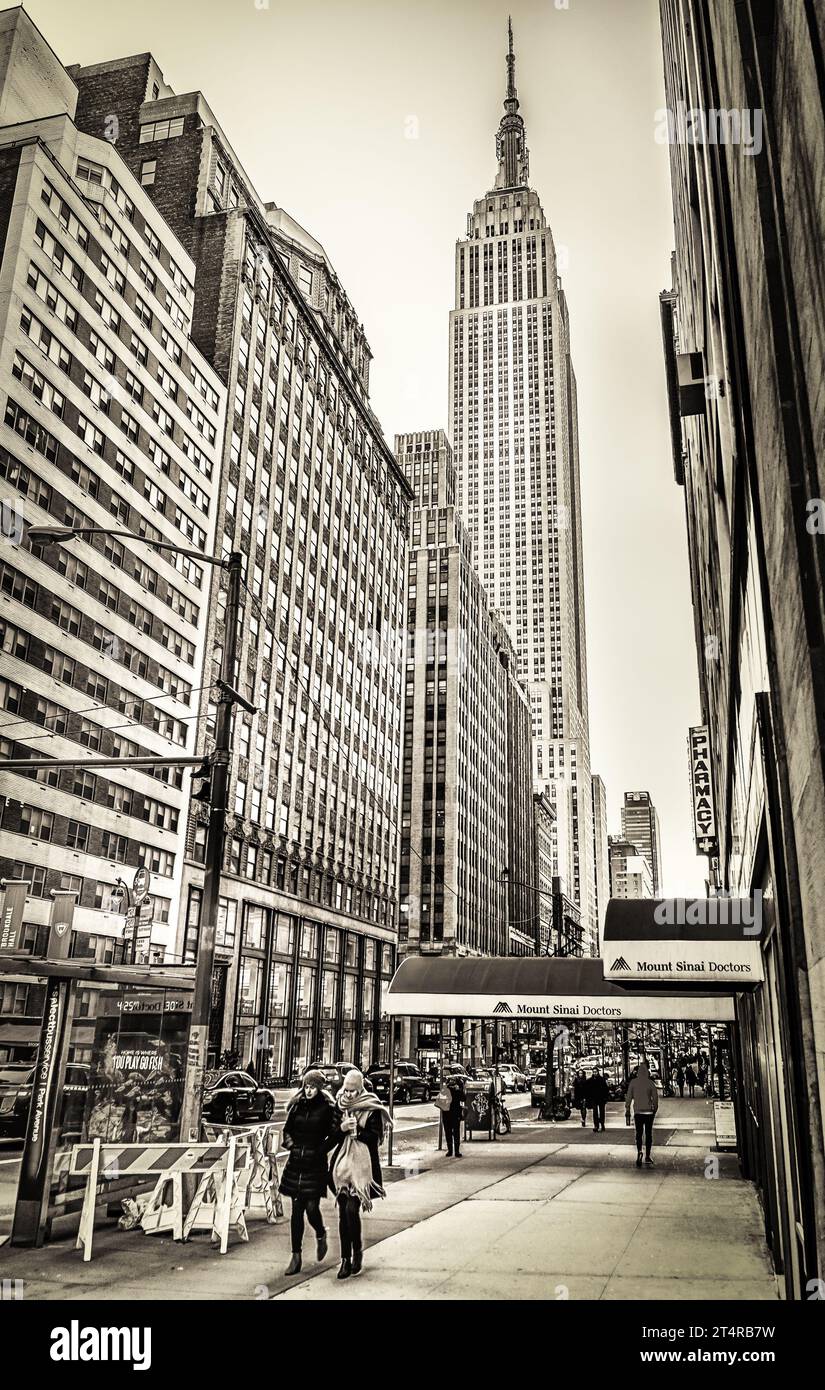 New York City, USA, Jan 15th 2018, scene of the city life in one of ...