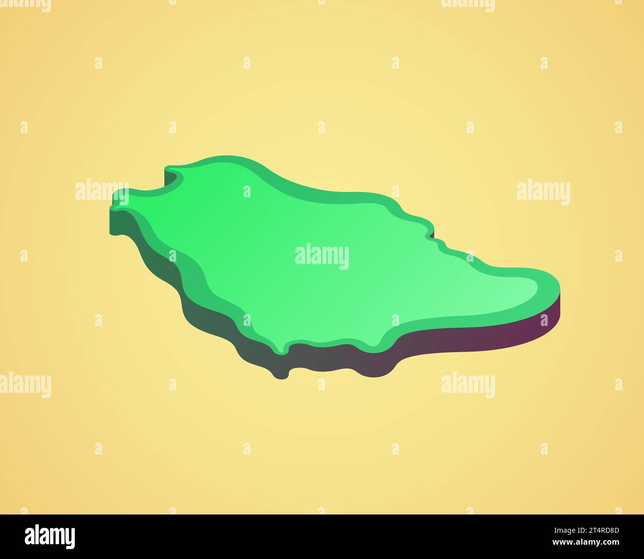 Isometric stylized simplified 3D map of Saudi Arabia Stock Vector Image ...