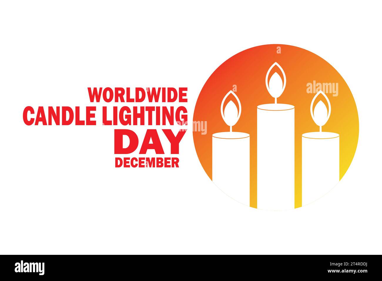 Worldwide Candle Lighting Day. December. Holiday concept. Template for ...
