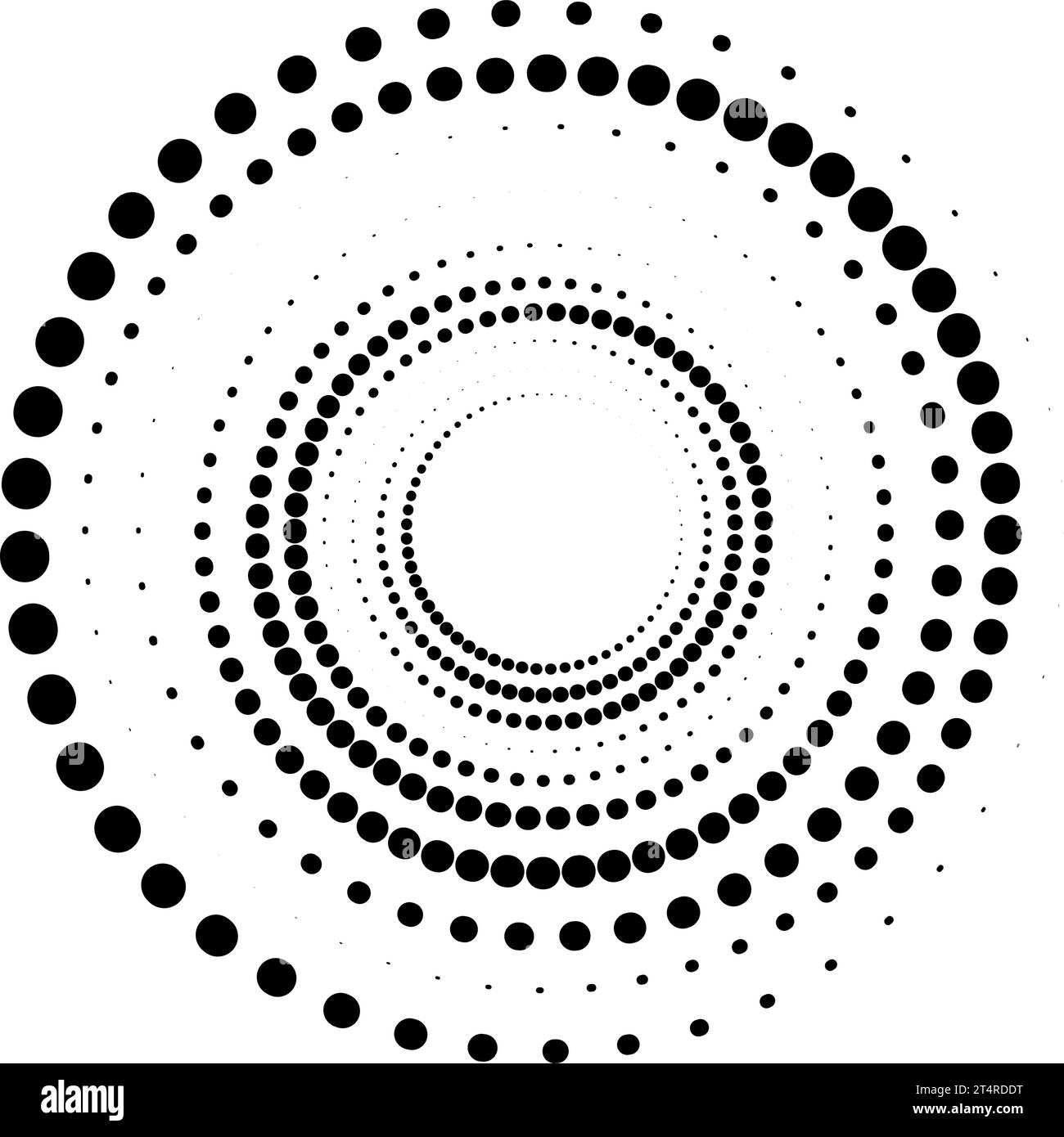 Spiral Dotted design logo. Spinning Circle shape. Vector illustration ...