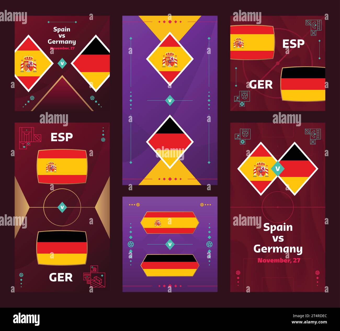 Football match germany vs spain Stock Vector Images - Alamy