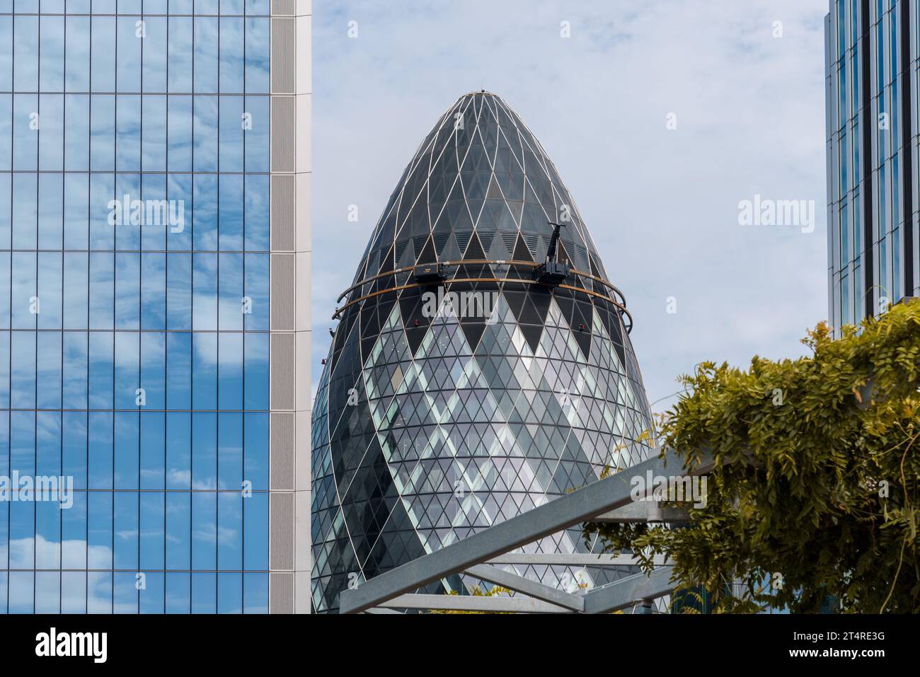 London, UK - August 25, 2023: The Gherkin Building or 30 St Mary Axe by ...