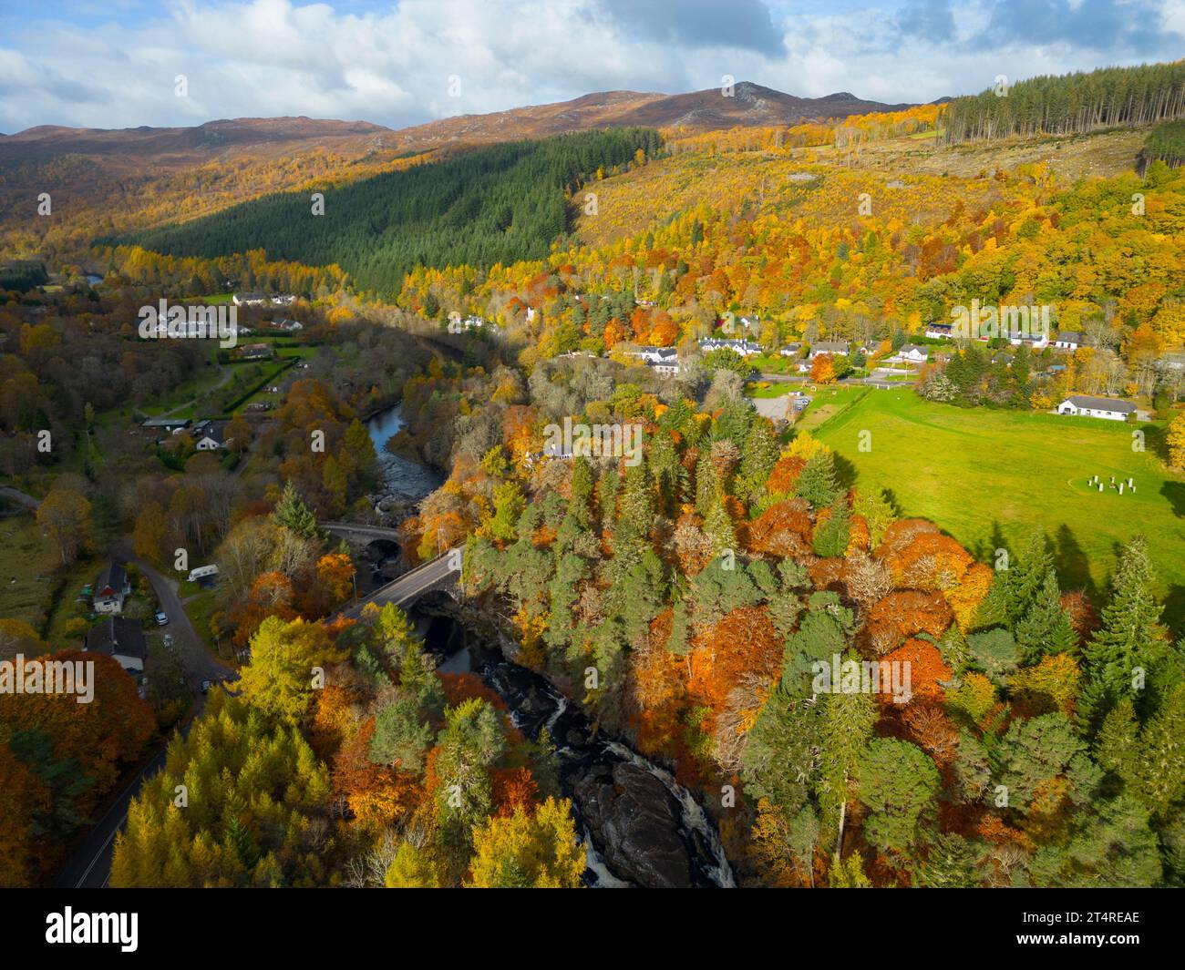 Aerial view of river moriston hi-res stock photography and images - Alamy