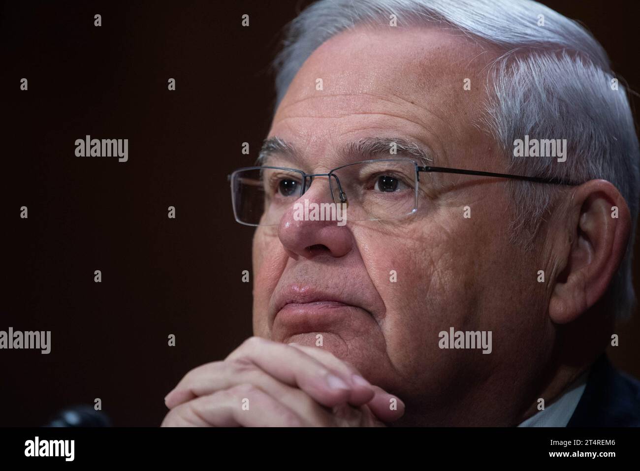 United States Senator Bob Menendez (Democrat of New Jersey) at a Senate ...