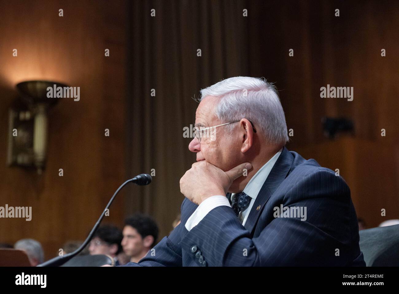 United States Senator Bob Menendez (Democrat of New Jersey) at a Senate ...