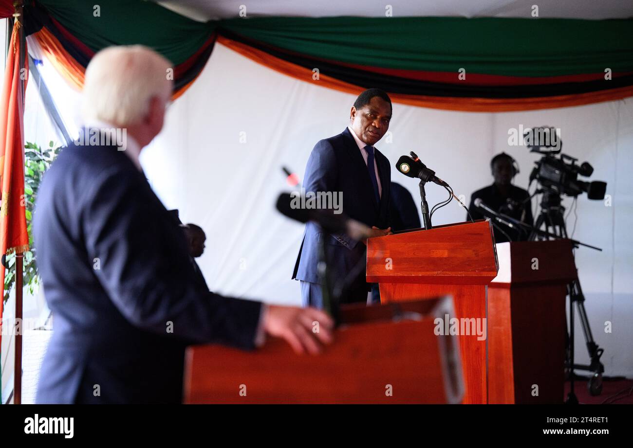 Lusaka, Zambia. 01st Nov, 2023. German President Frank-Walter ...