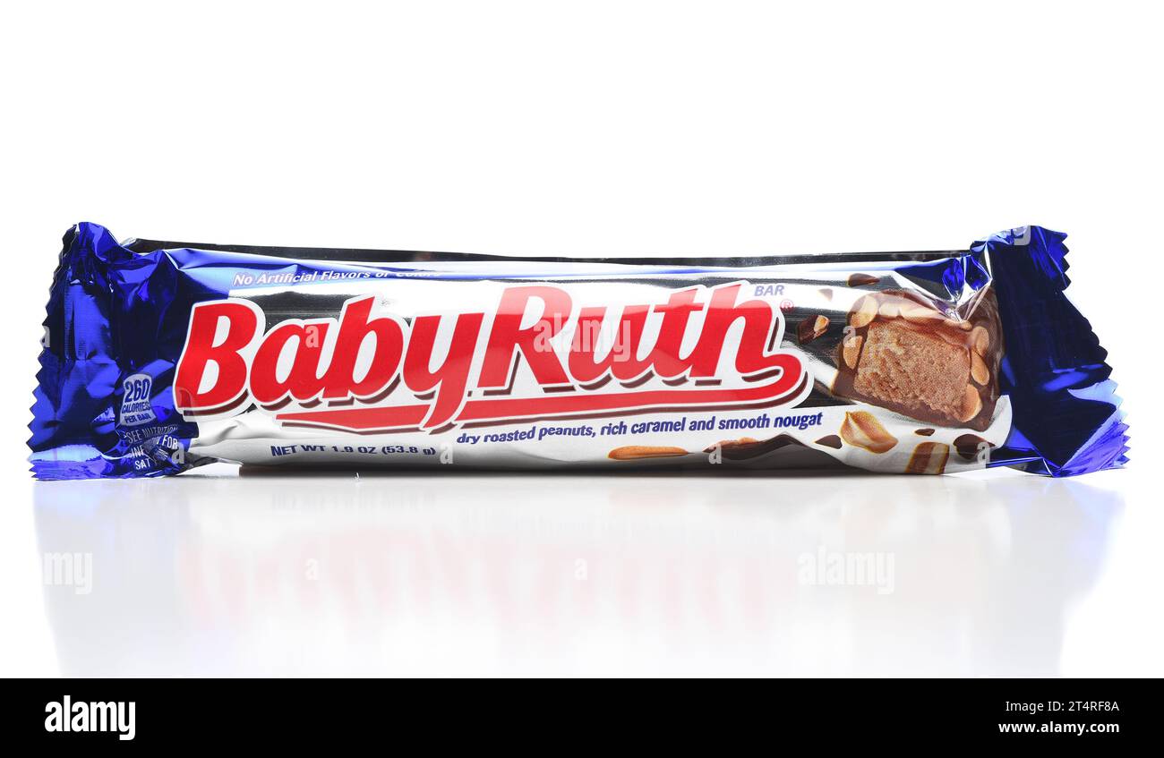 IRVINE, CALIFORNIA - 1 NOV 2023: A full size Baby Ruth Candy bar from ...