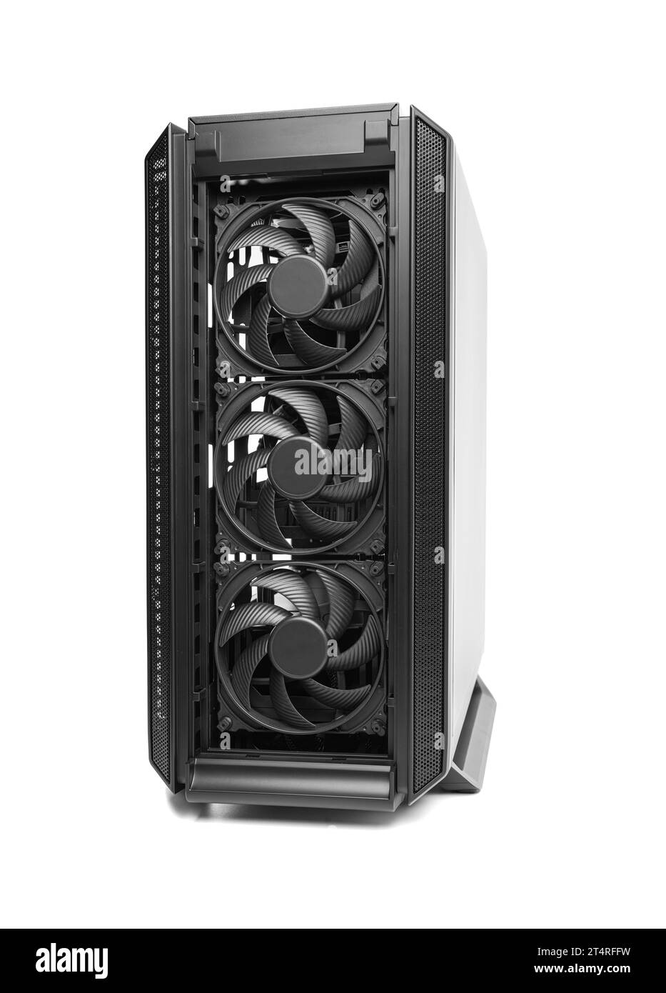 Modern black computer system unit isolated Stock Photo - Alamy