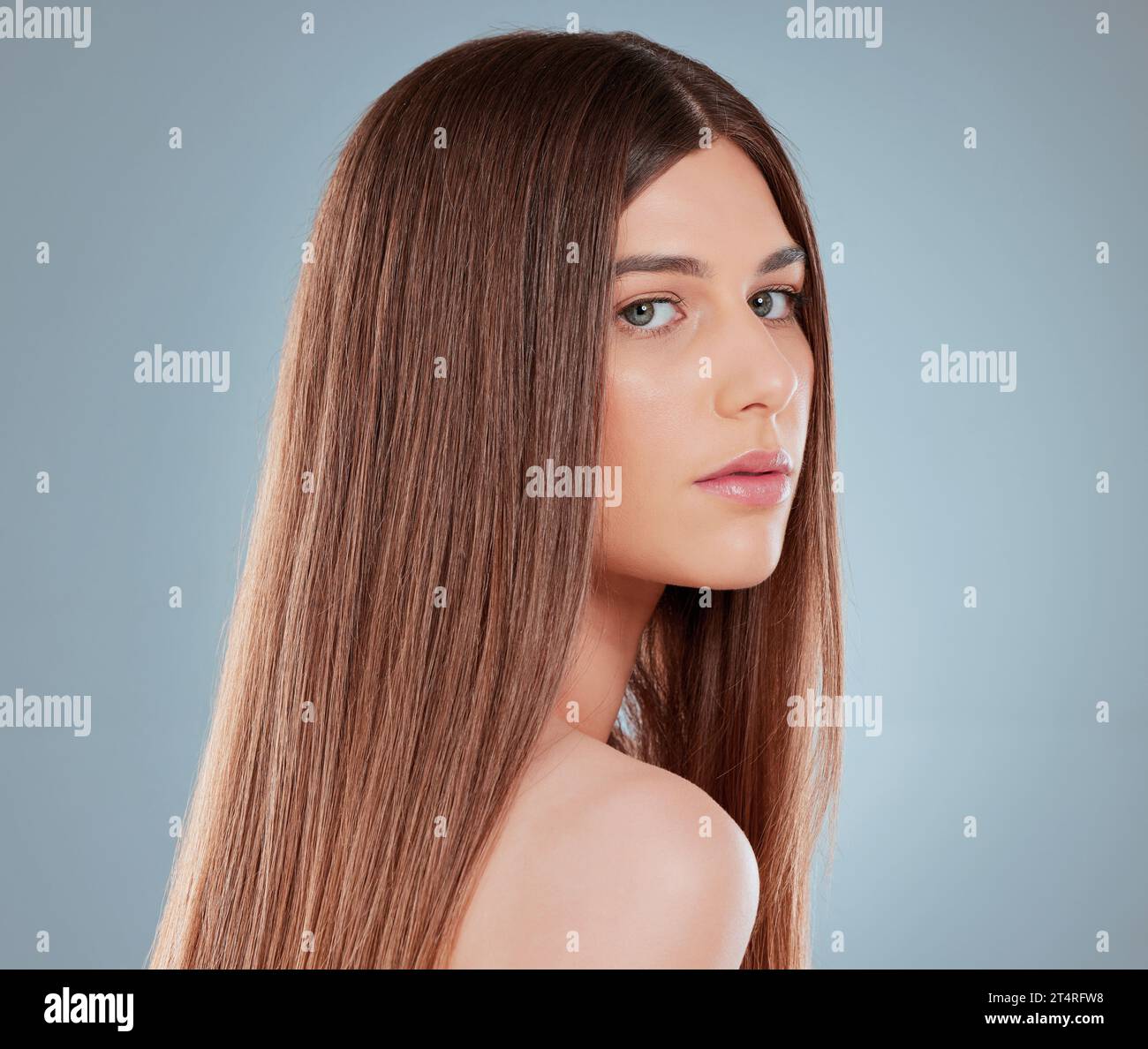 I maintain a healthy haircare routine. Studio shot of a beautiful young ...