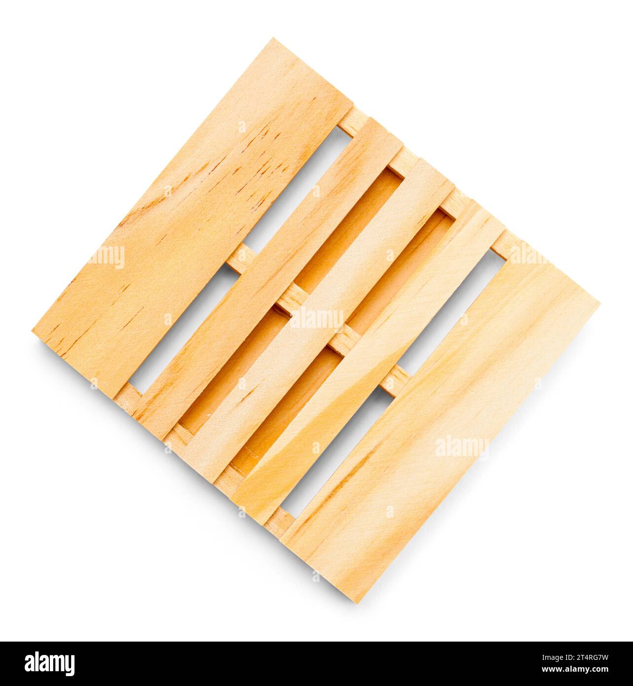 Small Wood Pallet Top View Cut Out on White Stock Photo - Alamy