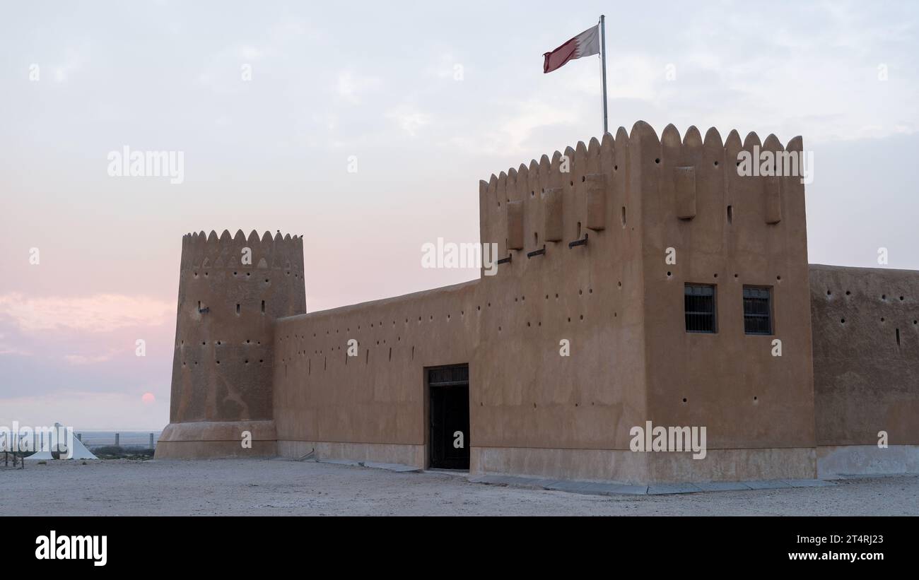 Doha, Qatar- November 01, 2023 :historical old Fort Zubarah (Al Zubara ...