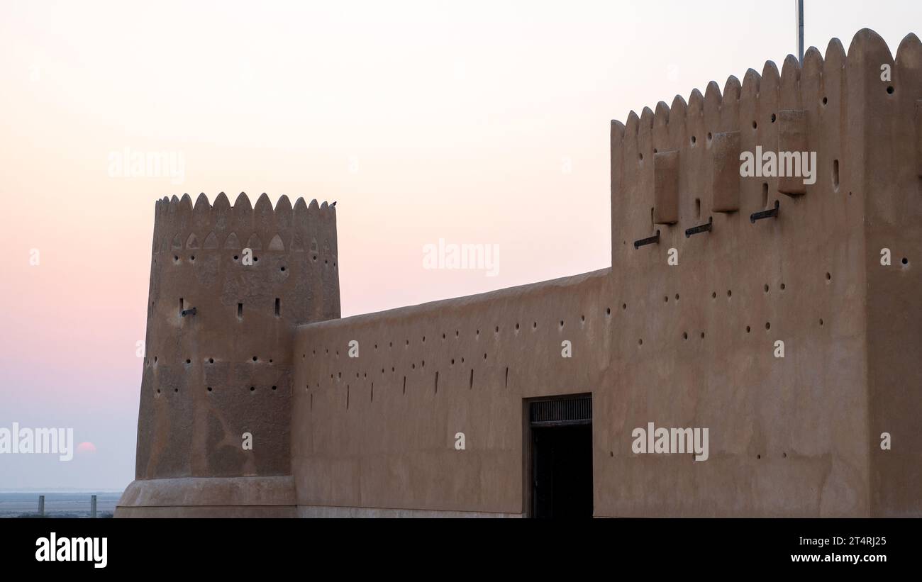 Doha, Qatar- November 01, 2023 :historical old Fort Zubarah (Al Zubara ...