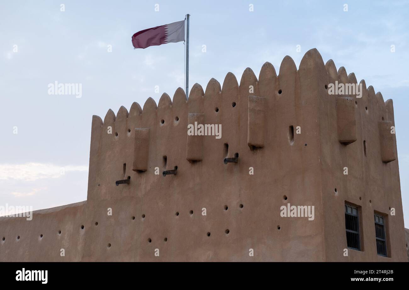 Doha, Qatar- November 01, 2023 :historical old Fort Zubarah (Al Zubara ...