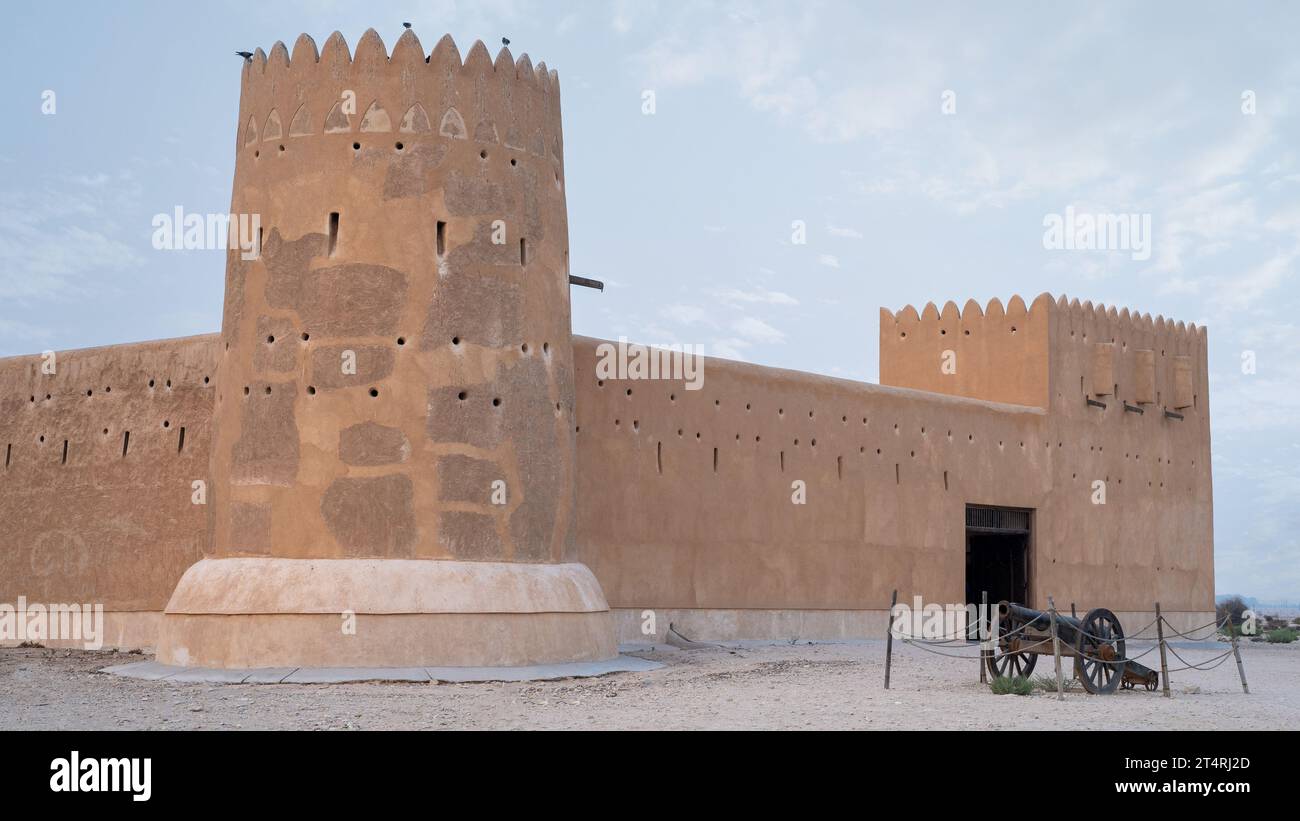 Doha, Qatar- November 01, 2023 :historical old Fort Zubarah (Al Zubara ...
