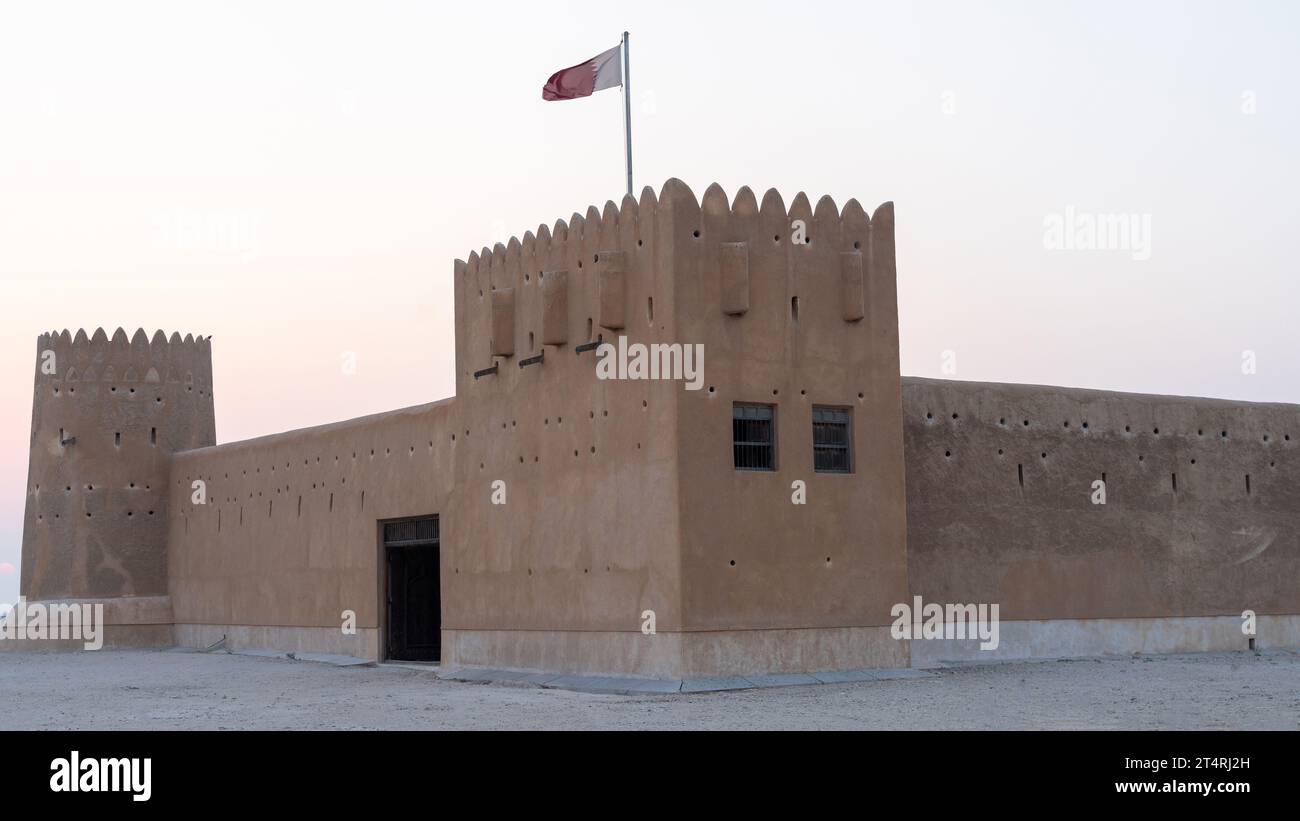 Doha, Qatar- November 01, 2023 :historical old Fort Zubarah (Al Zubara ...