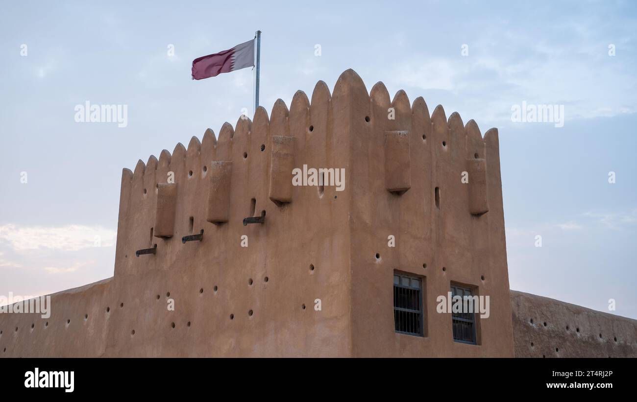 Doha, Qatar- November 01, 2023 :historical old Fort Zubarah (Al Zubara ...