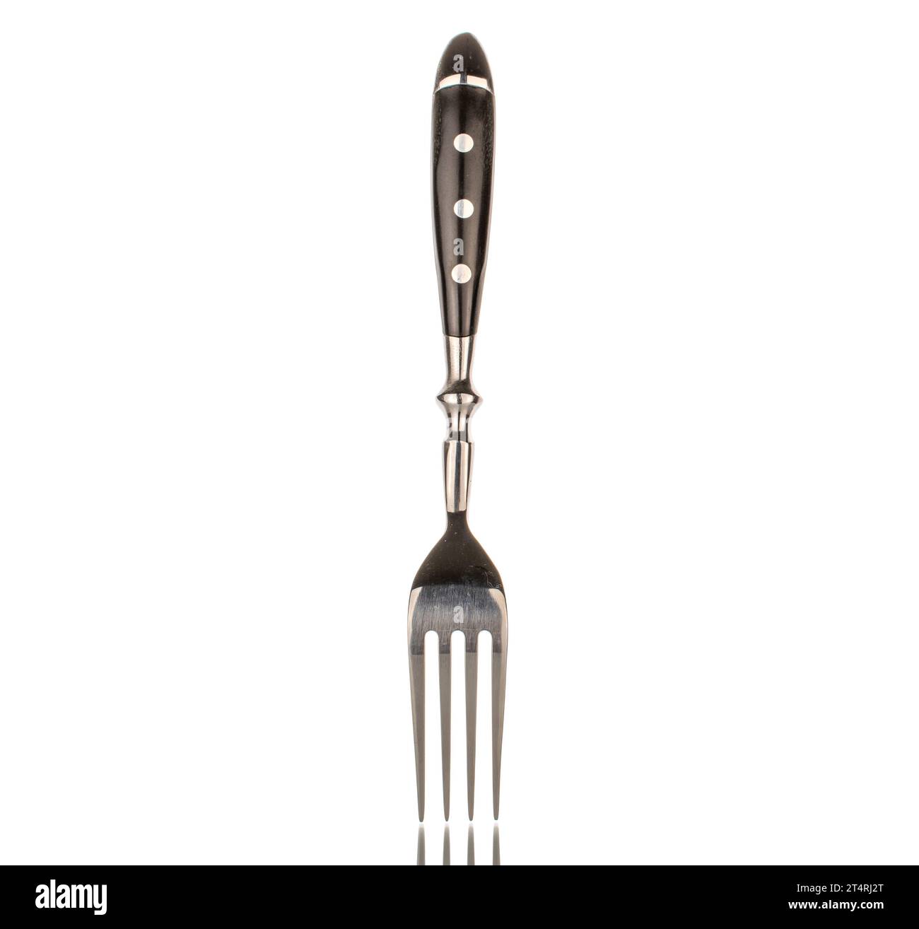 One metal fork, macro, isolated on white background Stock Photo - Alamy