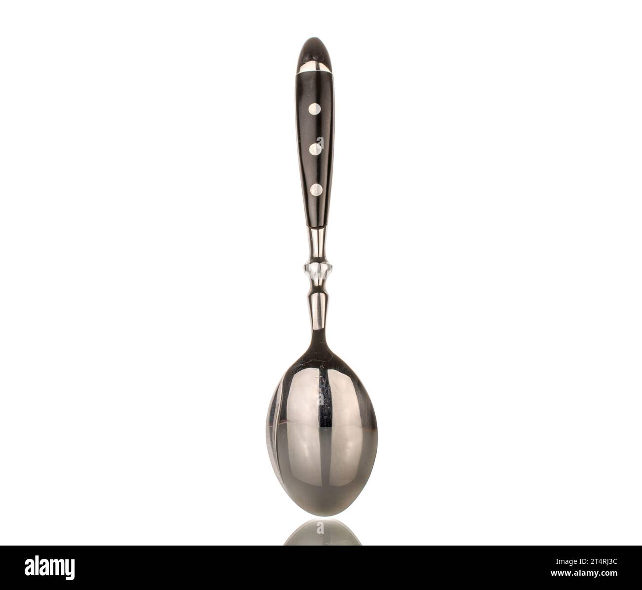 One metal spoon, macro, isolated on white background Stock Photo - Alamy