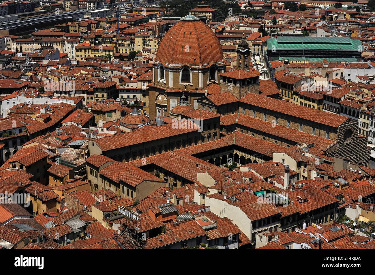 Basilica di San Lorenzo, with its elegant Renaissance campanile ...