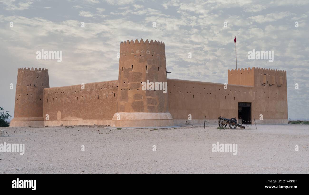 Doha, Qatar- November 01, 2023 :historical old Fort Zubarah (Al Zubara ...