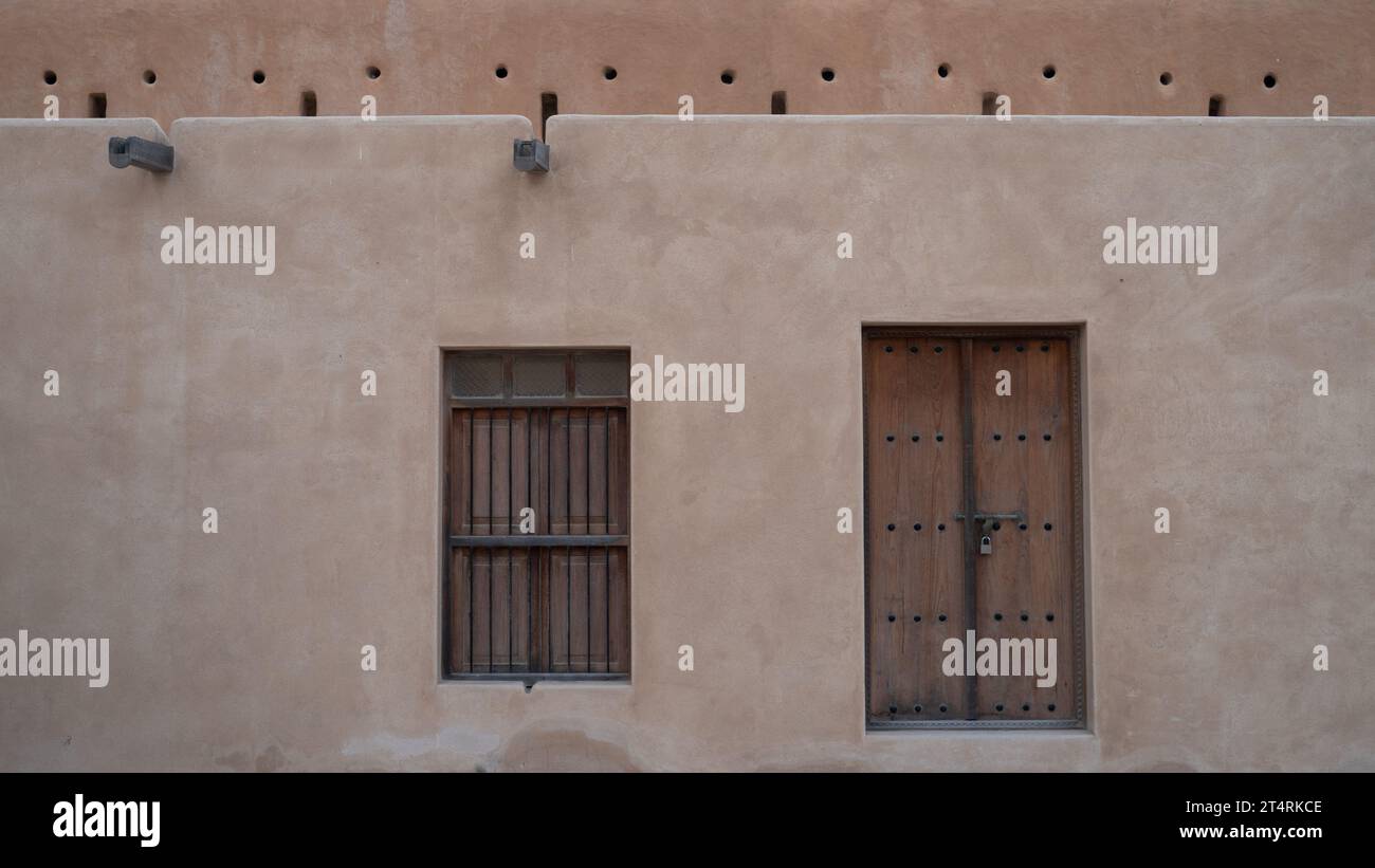doha, qatar-November 01,2023 : old doors and windows at the historic ...