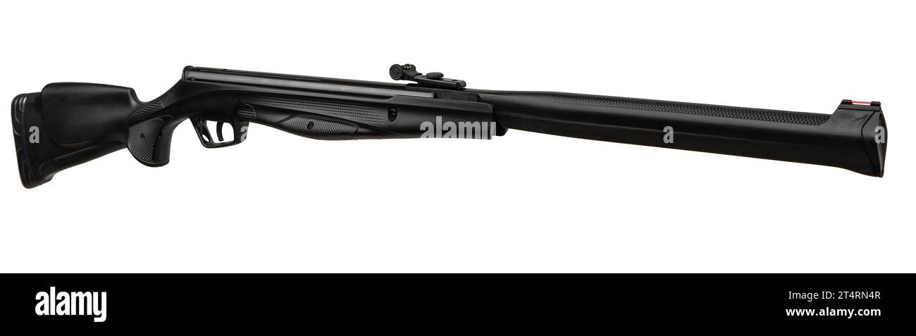 A modern air rifle with a futuristic design. Pneumatic weapons for ...