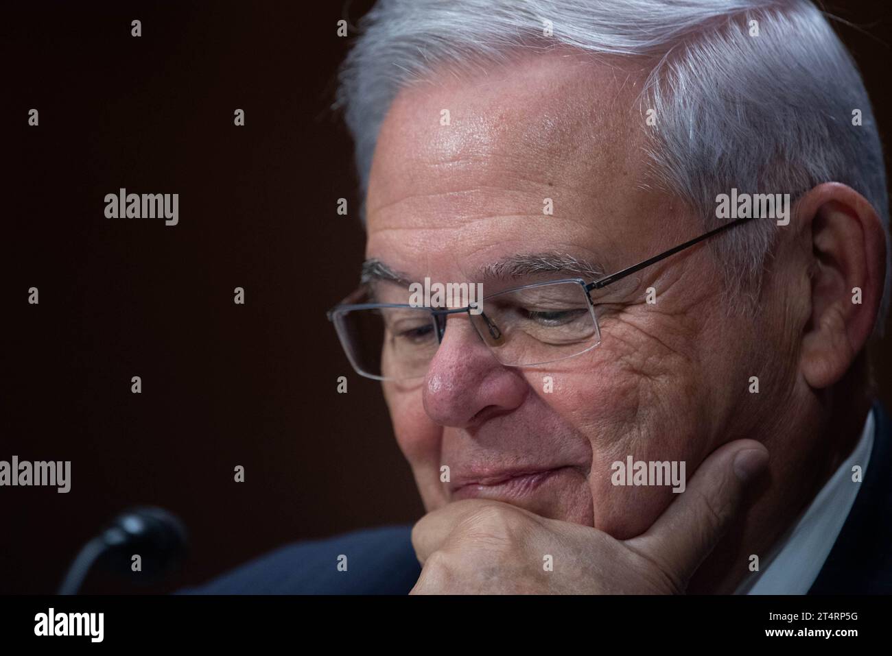 United States Senator Bob Menendez (Democrat of New Jersey) at a Senate ...