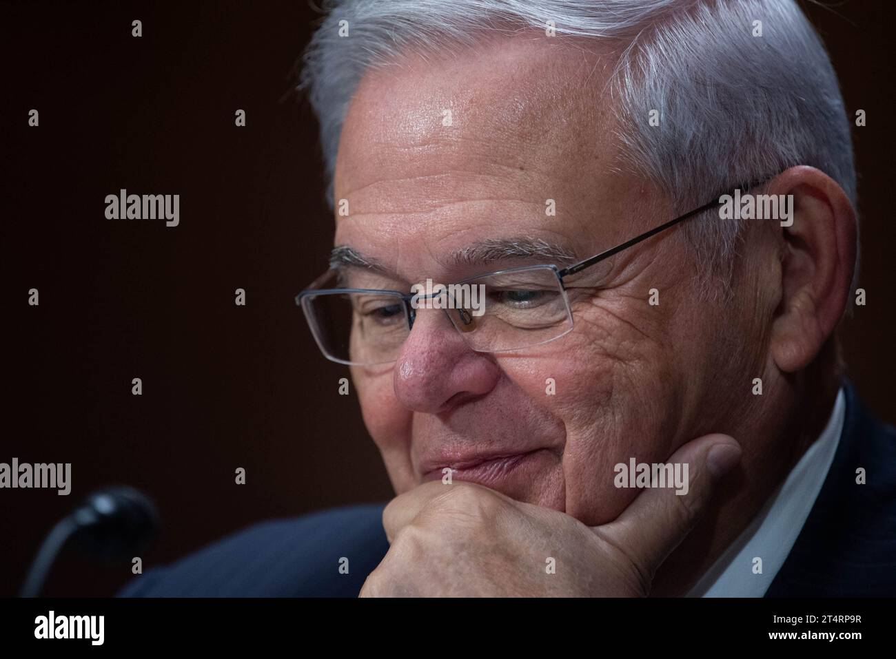 United States Senator Bob Menendez (Democrat of New Jersey) at a Senate ...