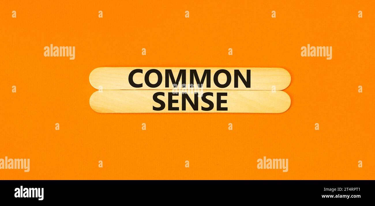 Common sense symbol. Concept words Common sense on wooden stick ...