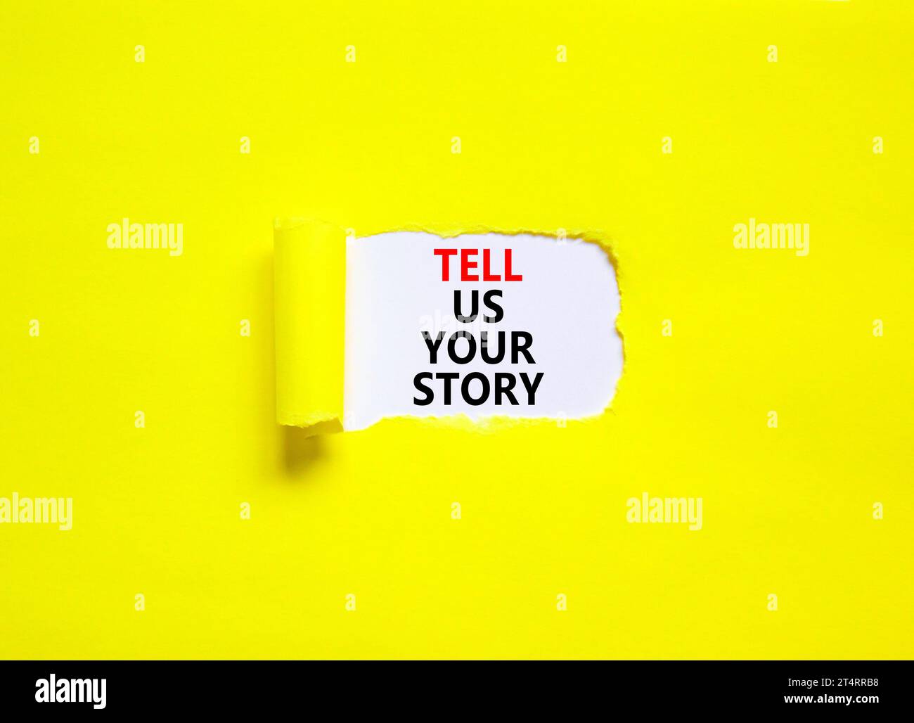 Tell us your story symbol. Concept word Tell us your story on beautiful ...