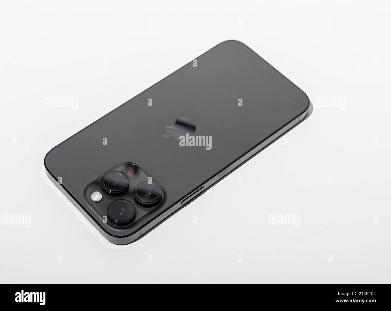 Berlin, Germany October 30 2023 Iphone 14 pro, back view with camera ...