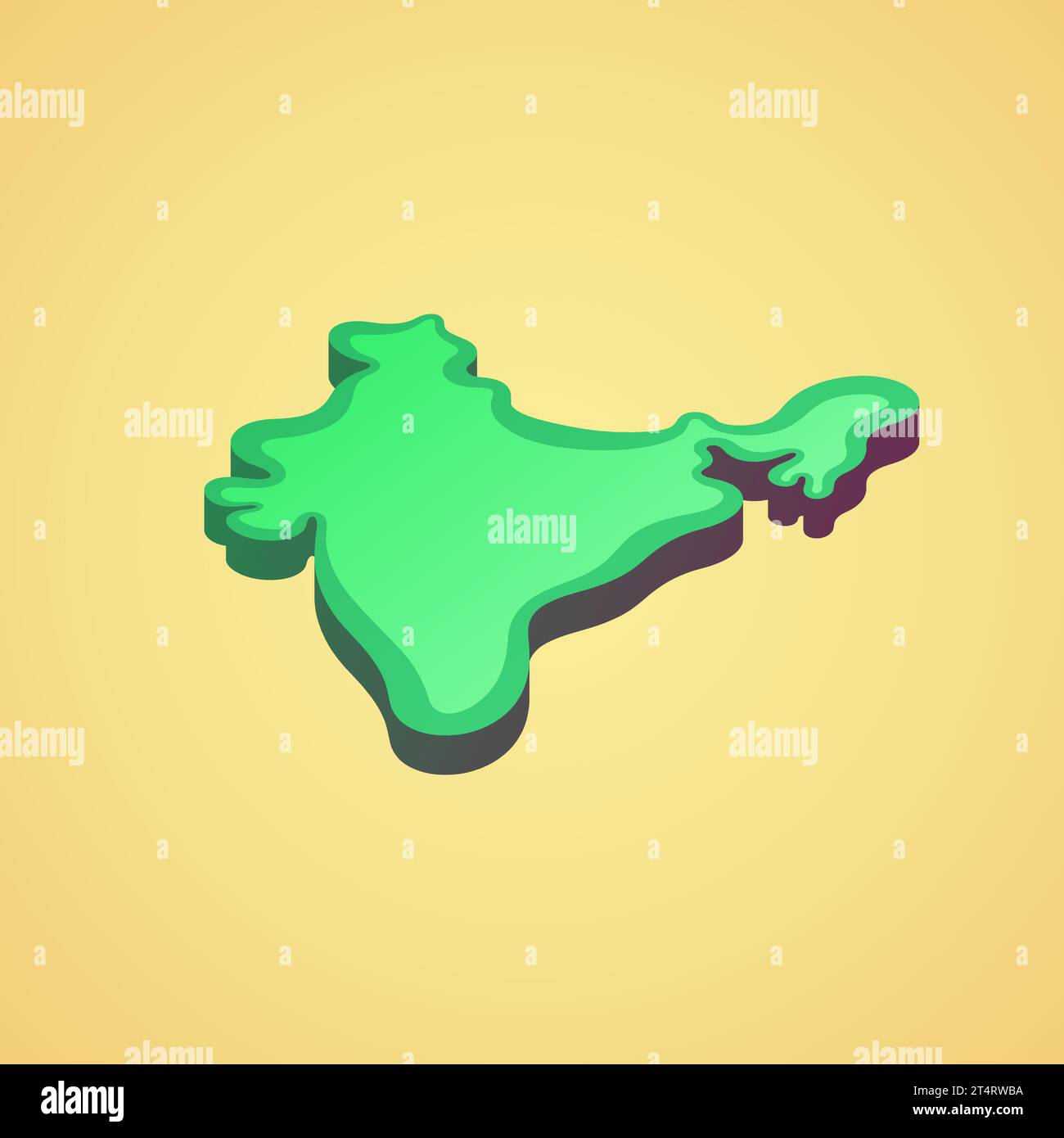 Isometric stylized simplified 3D map of India Stock Vector Image & Art ...