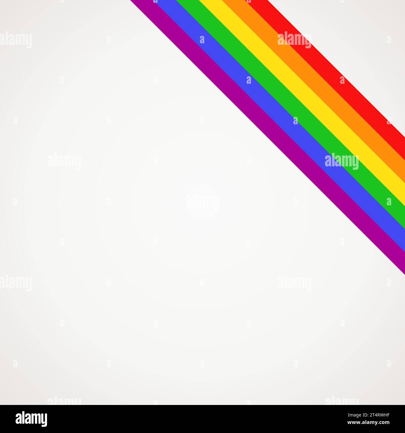 Corner slanted ribbon rainbow flag (LGBT) for a top right aera of a ...
