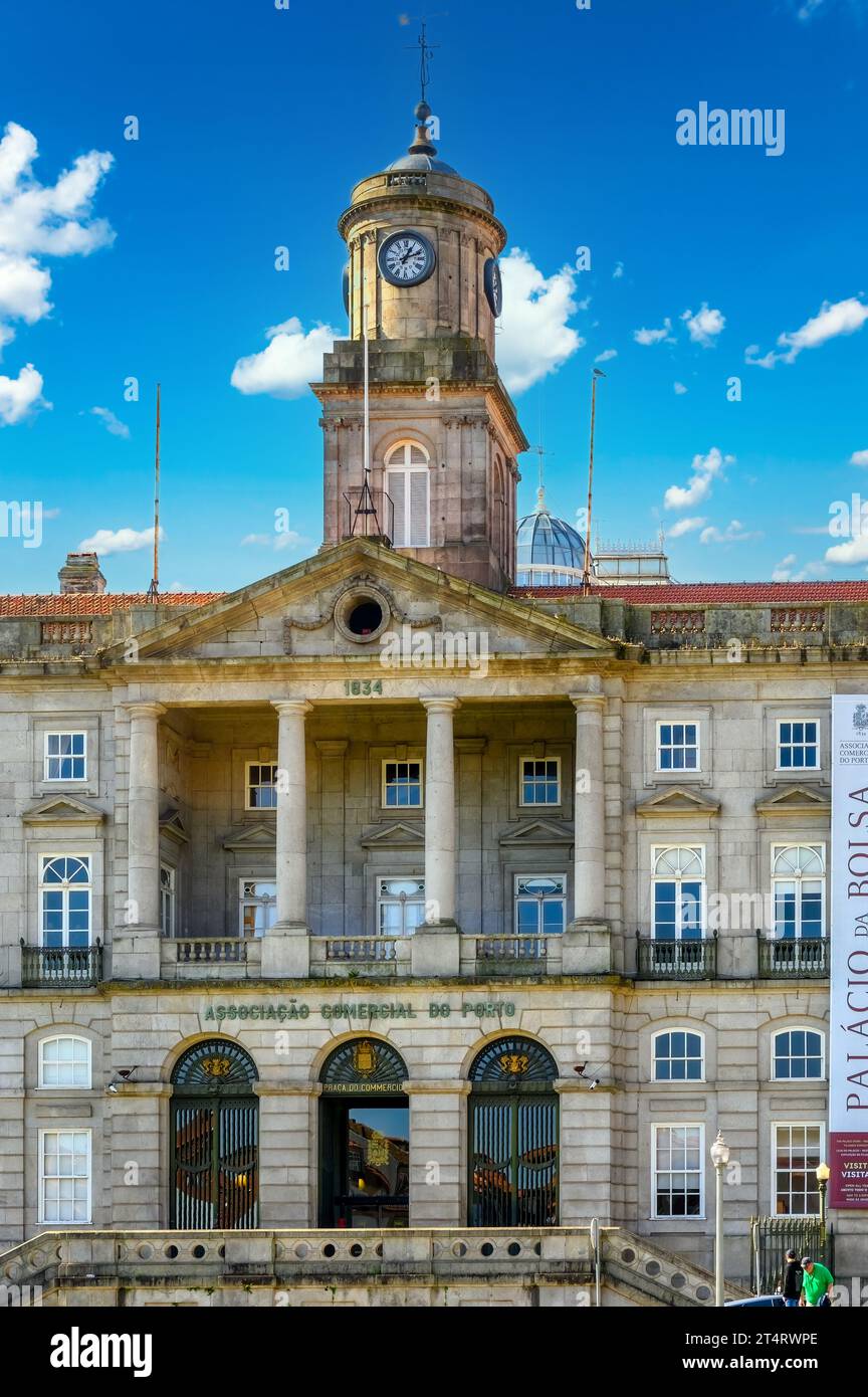 Porto, Portugal, clock tower and capital structure in the Stock ...