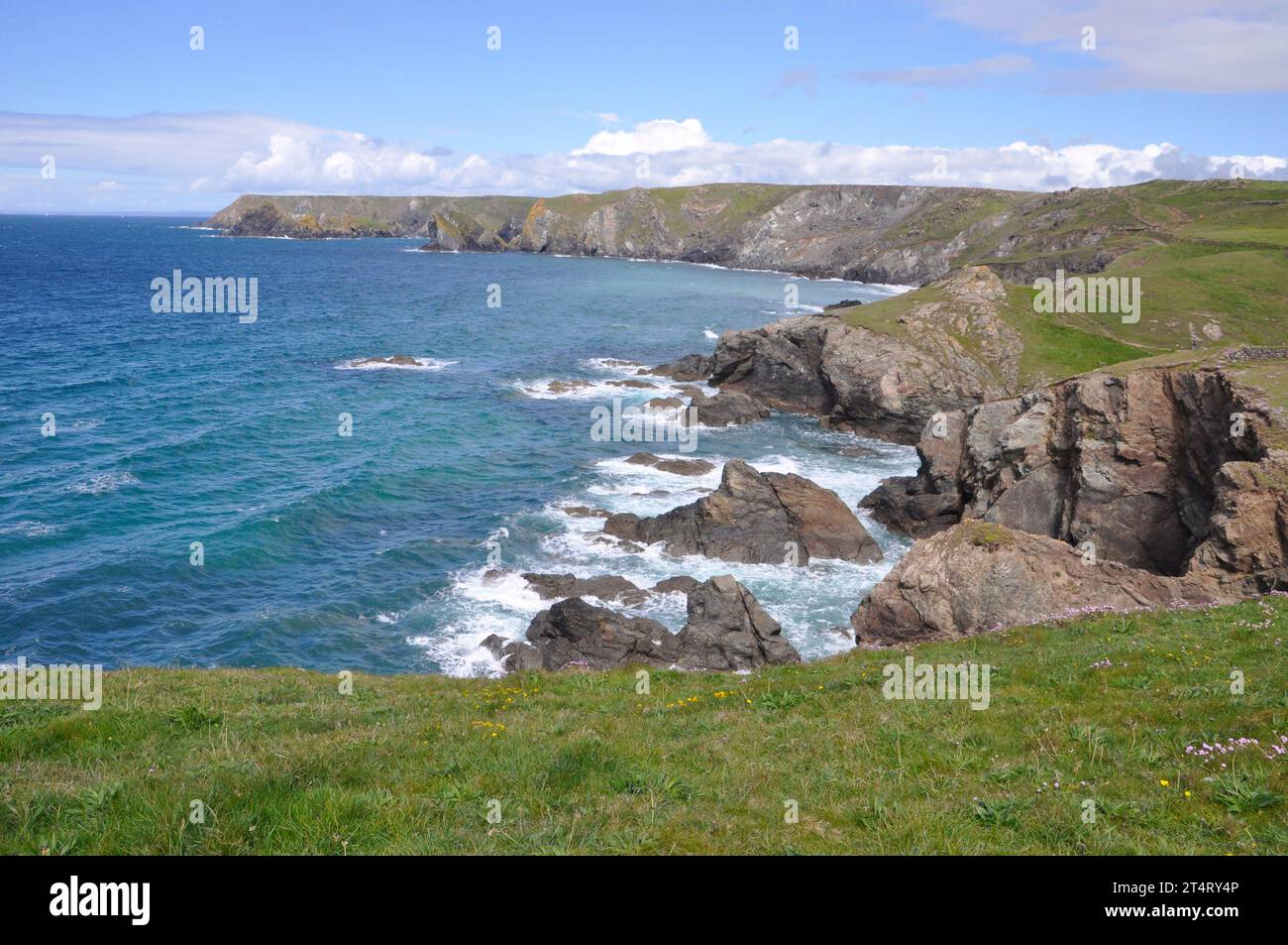 The South West Coast path follows the rugged granite coast on the ...