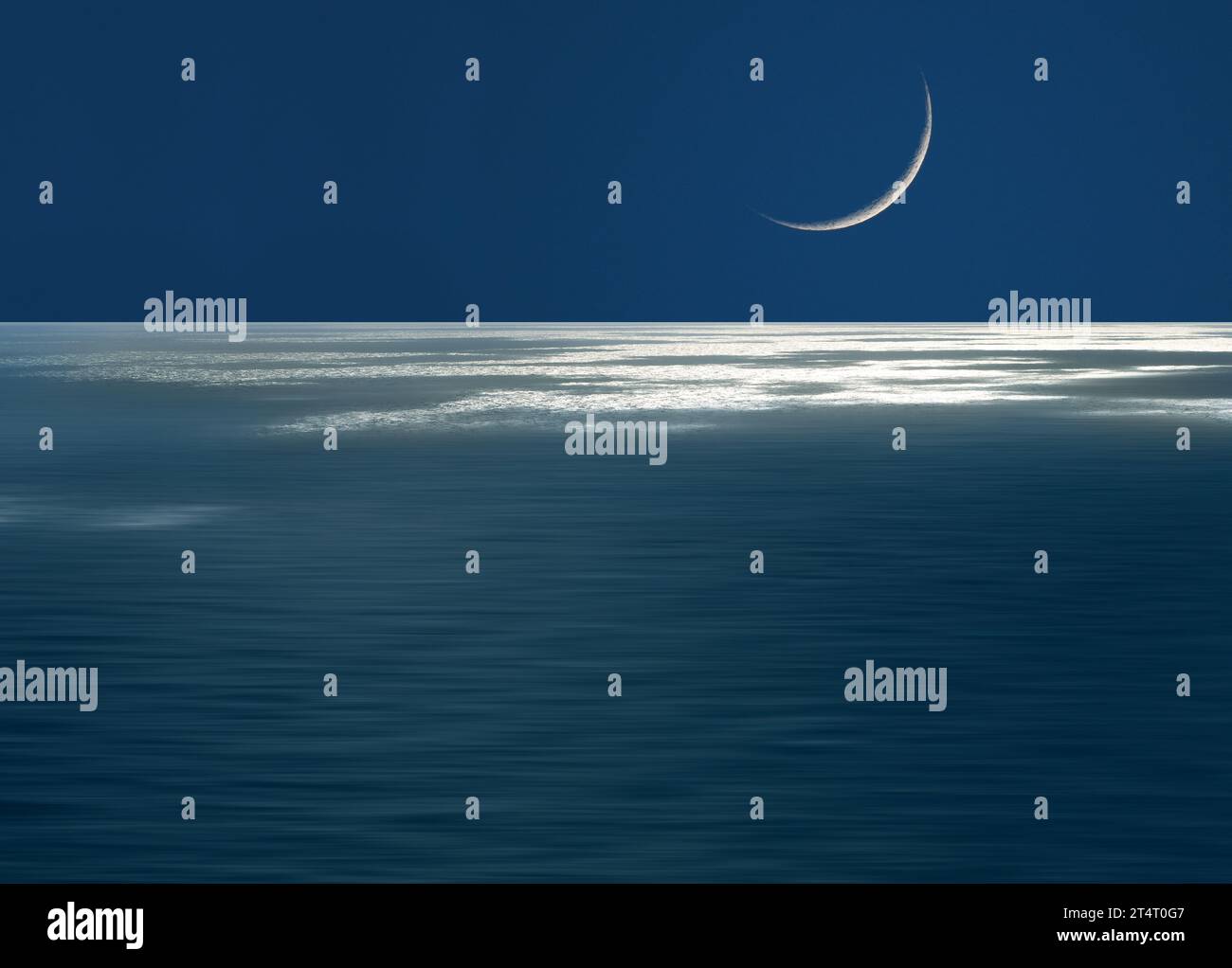 Moon and cloud over ocean hi-res stock photography and images - Alamy