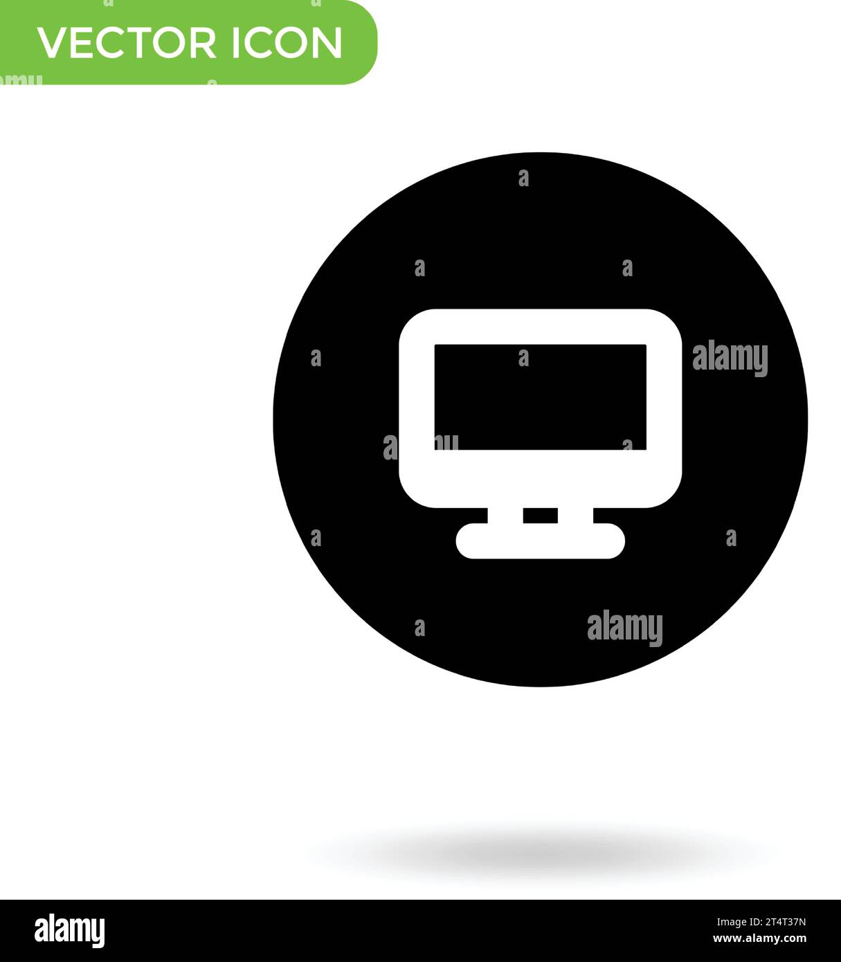 Pc monitor icon minimal and creative Royalty Free Vector Stock Vector ...