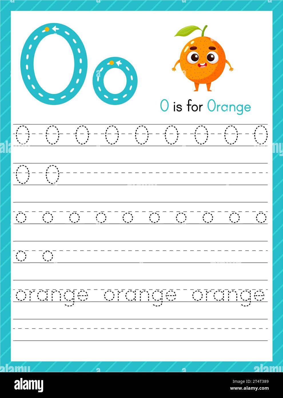 Trace letter O uppercase and lowercase. Alphabet tracing practice ...