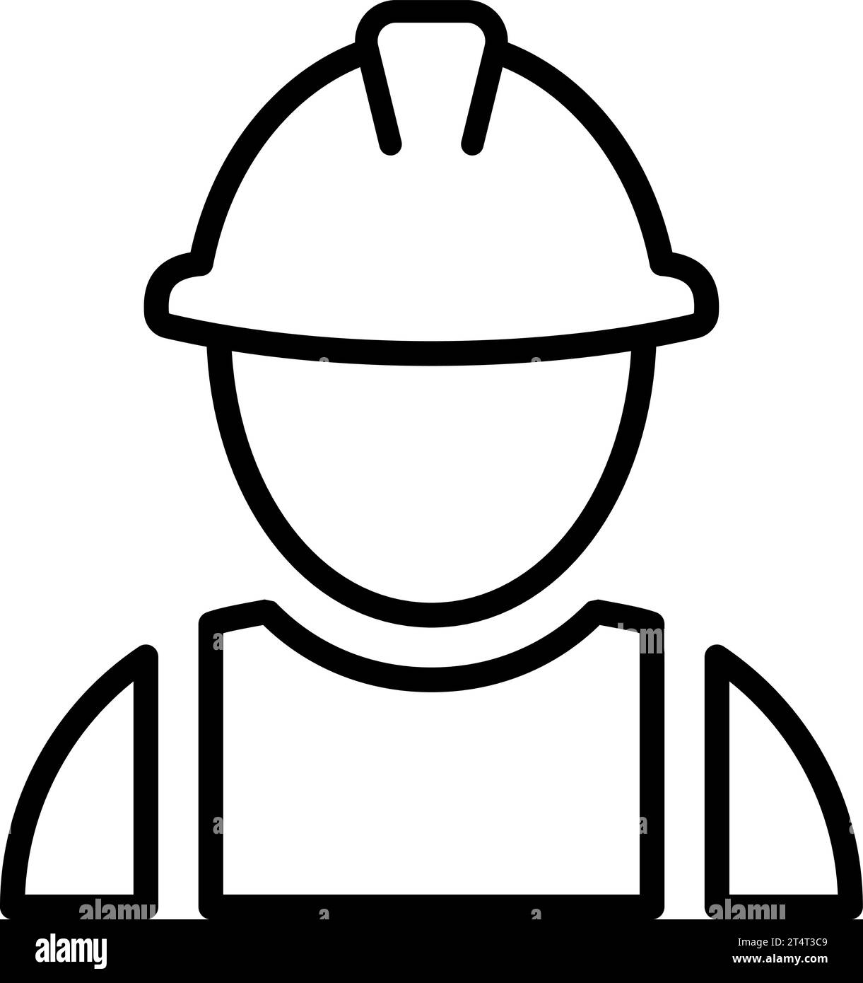 Builder wearing protective helmet Stock Vector Images - Alamy