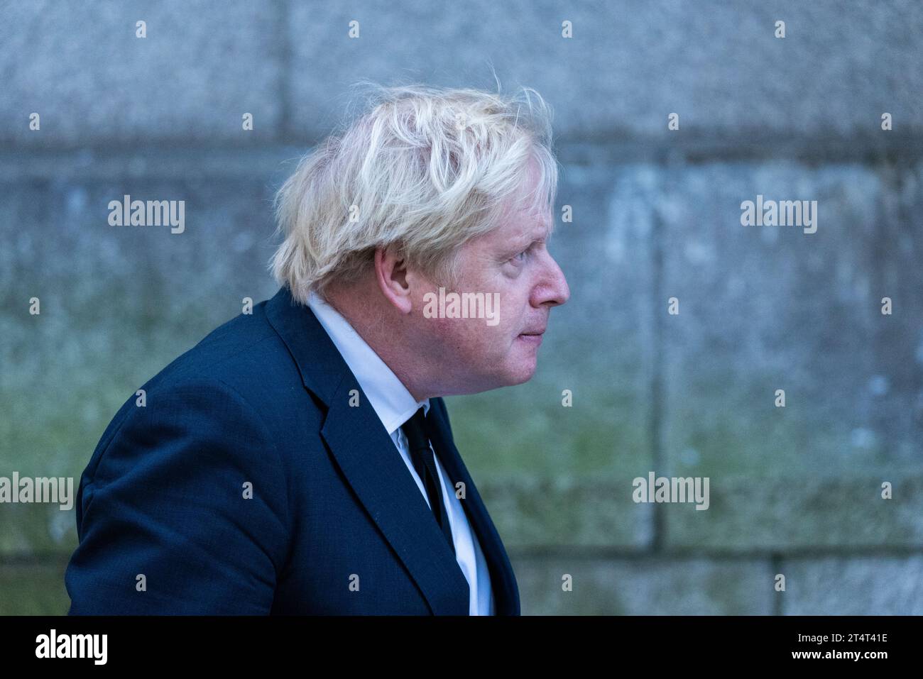 Prime Minister Boris Johnson MP arriving for the funeral service for ...