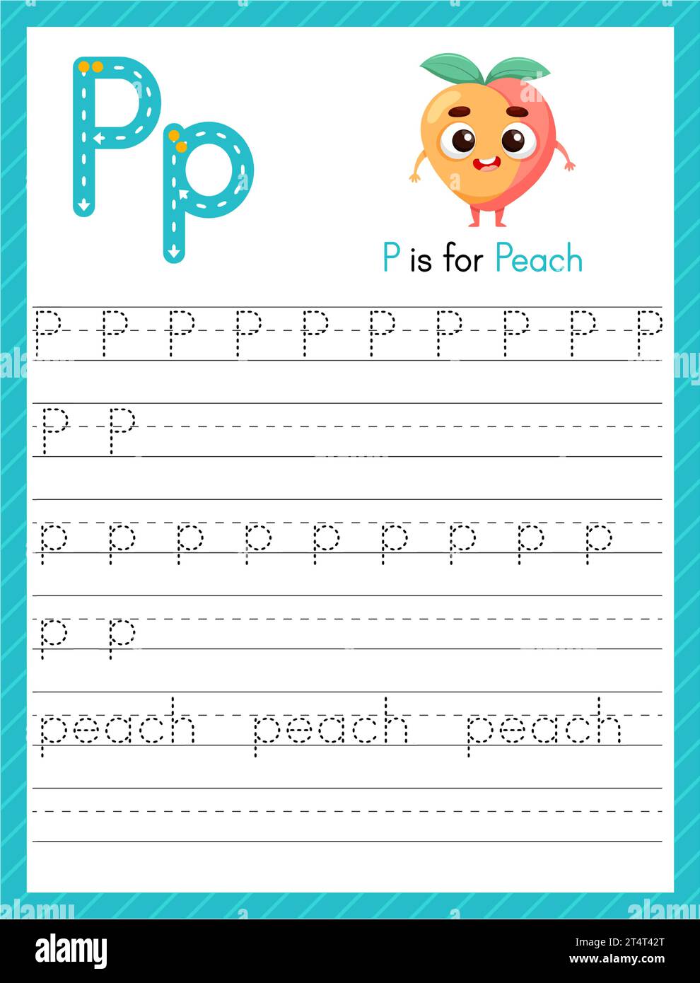 Letter p tracing hi-res stock photography and images - Alamy