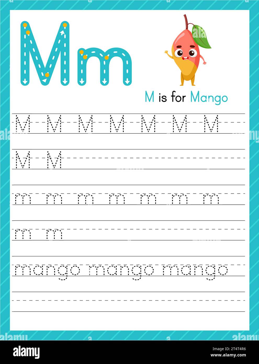 Trace letter M uppercase and lowercase. Alphabet tracing practice ...